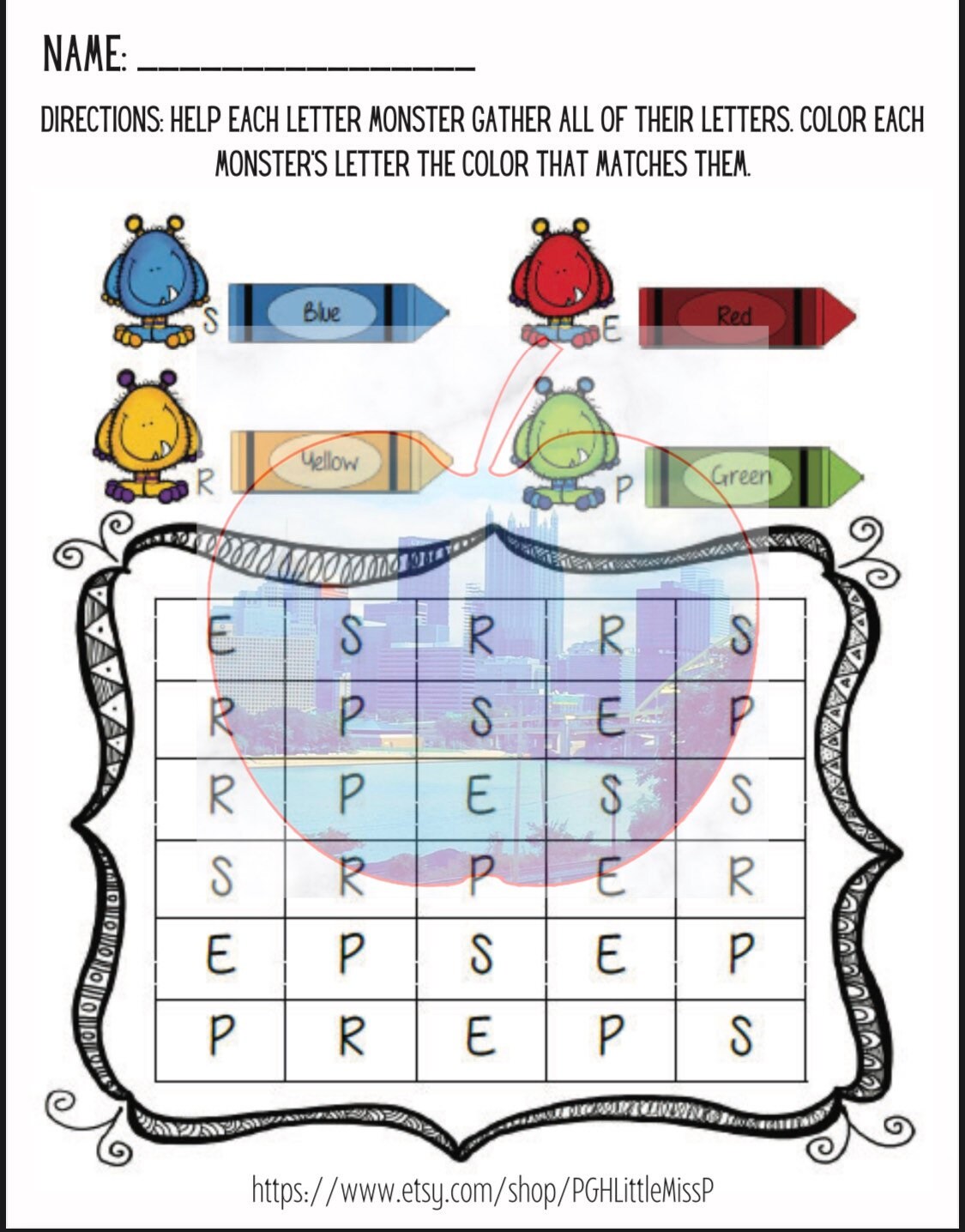 Monster Uppercase and Lowercase Letter Identification Workbook ...