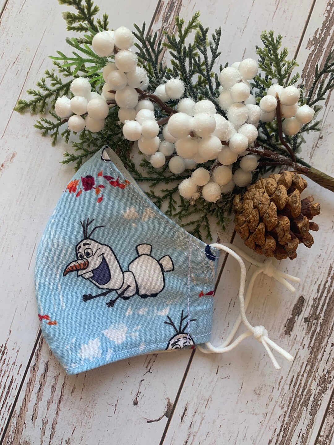 Disney Frozen Olaf Face Mask. Double Layer Cotton With Filter Pocket ...