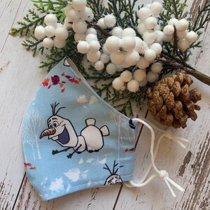 Disney Frozen Olaf Face Mask. Double Layer Cotton With Filter Pocket ...