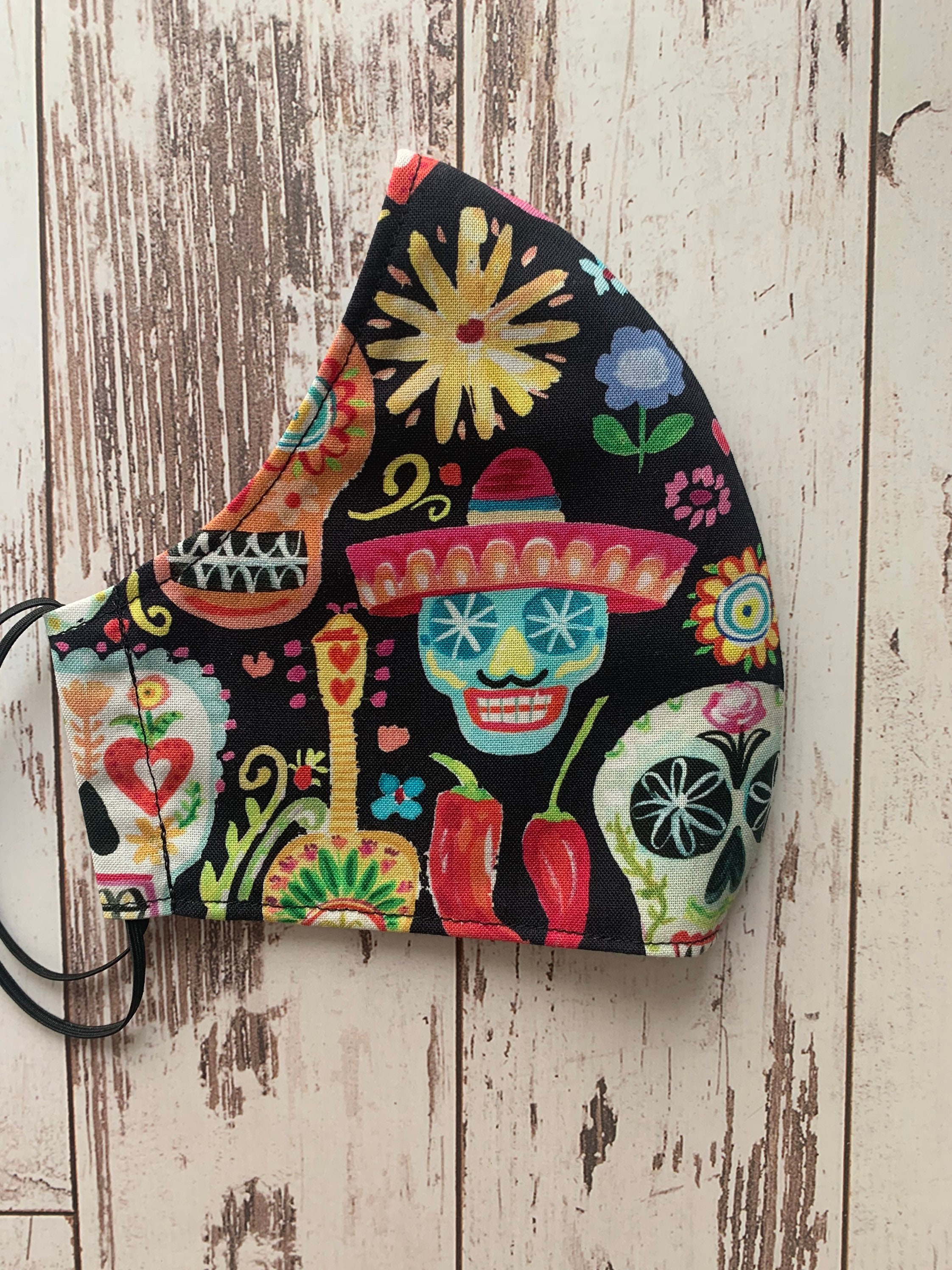 Cinco de Mayo face mask. Sugar skulls. Cactus Double layer | Etsy