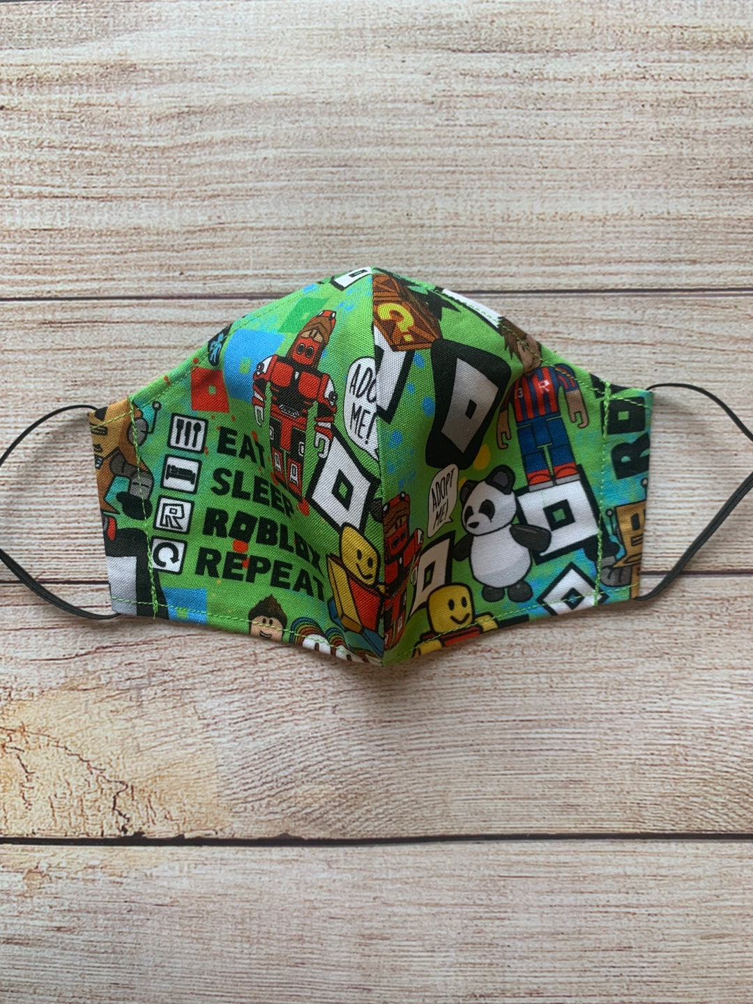 Roblox Face Mask. Green Roblox Face Mask. Kids Roblox Face Mask. Kids ...