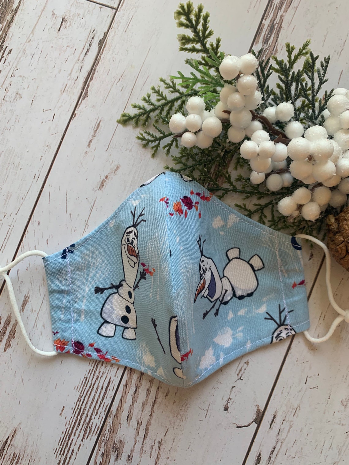 Disney Frozen Olaf Face Mask. Double Layer Cotton With Filter | Etsy