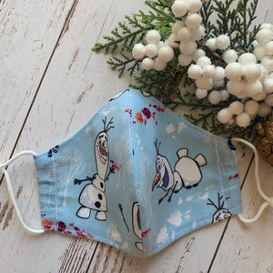 Disney Frozen Olaf Face Mask. Double Layer Cotton With Filter Pocket ...