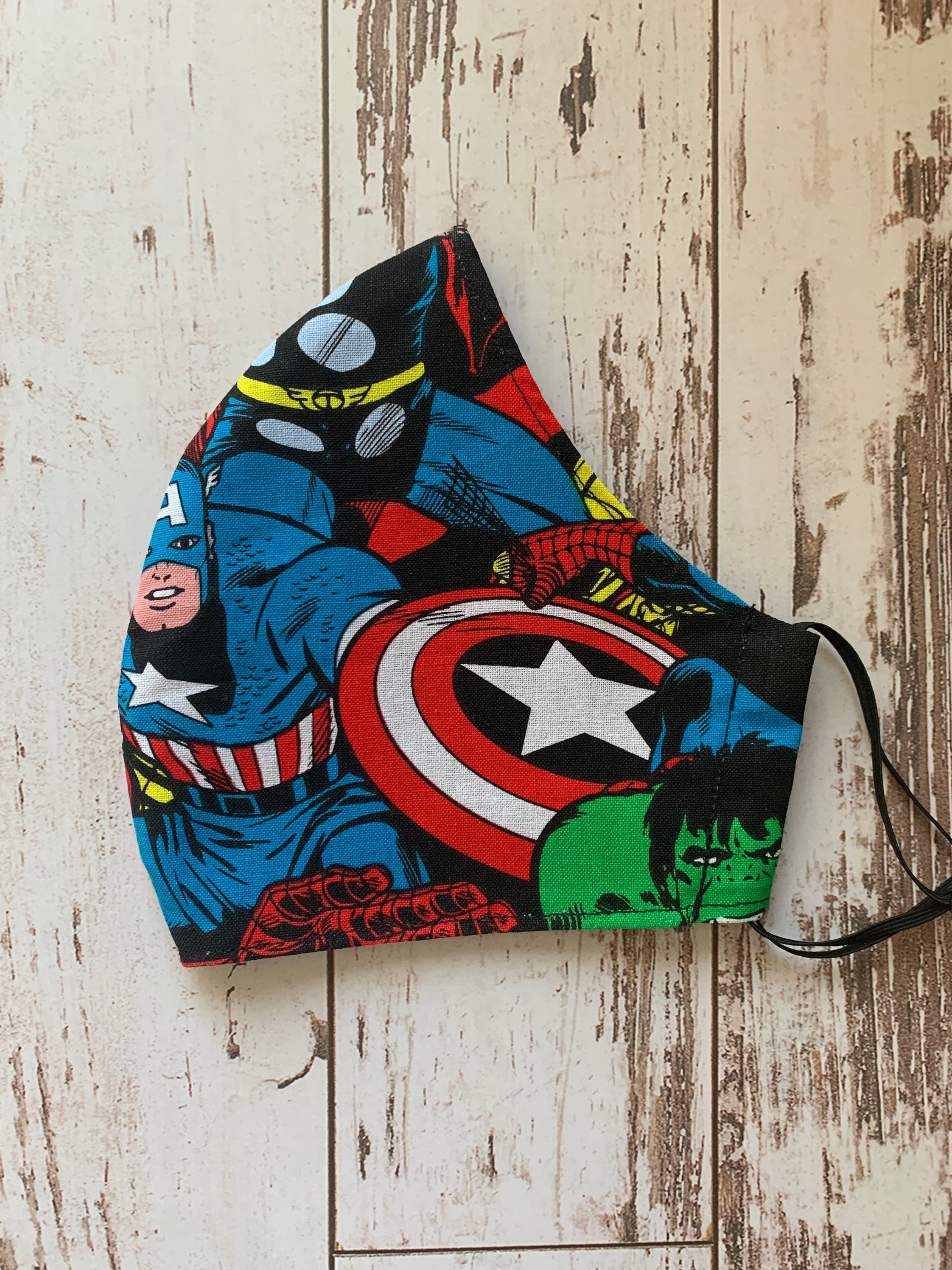 Disney Avengers Face Mask Cotton Double Layer With Filter - Etsy