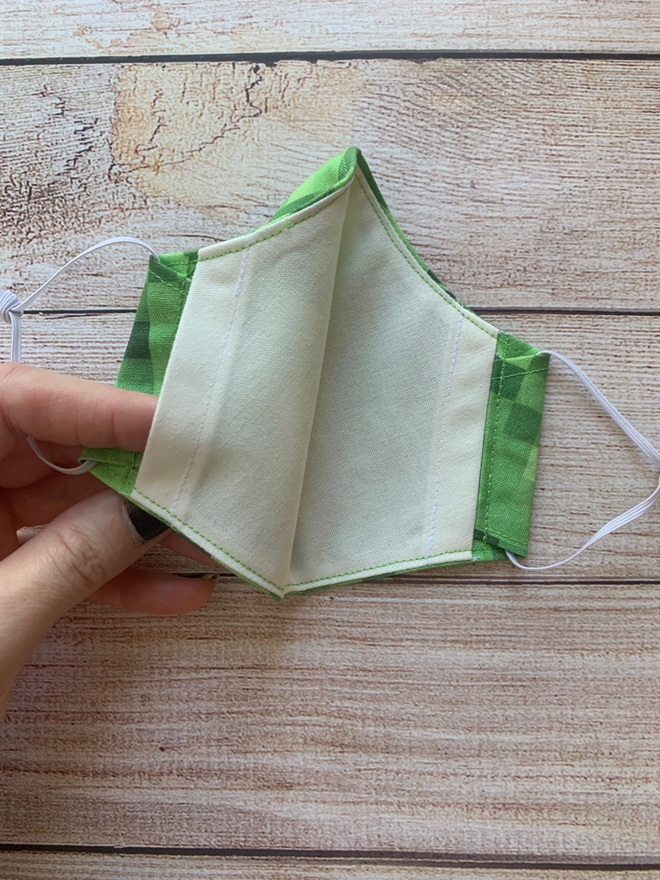 Mindcraft face mask. Double layer cotton with filter pocket | Etsy