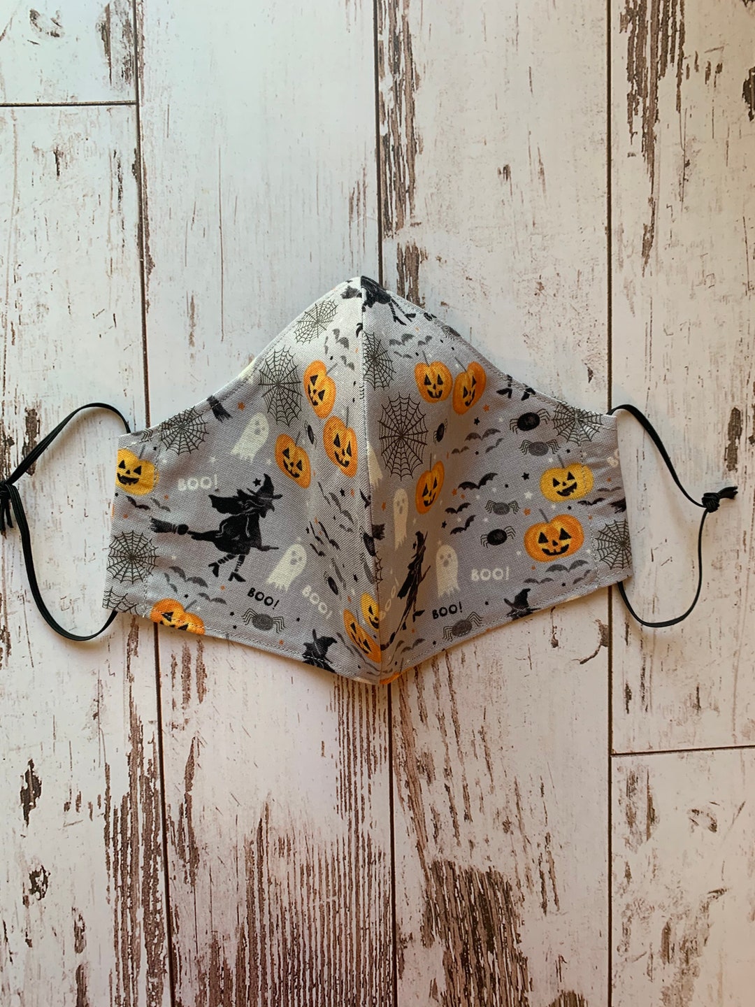 Halloween Pumpkin/witch Face Mask. Double Cotton Layer With Filter ...