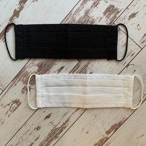 Muslin One Layer Pleated Cotton Mask. Super Breathable, Light Weight ...