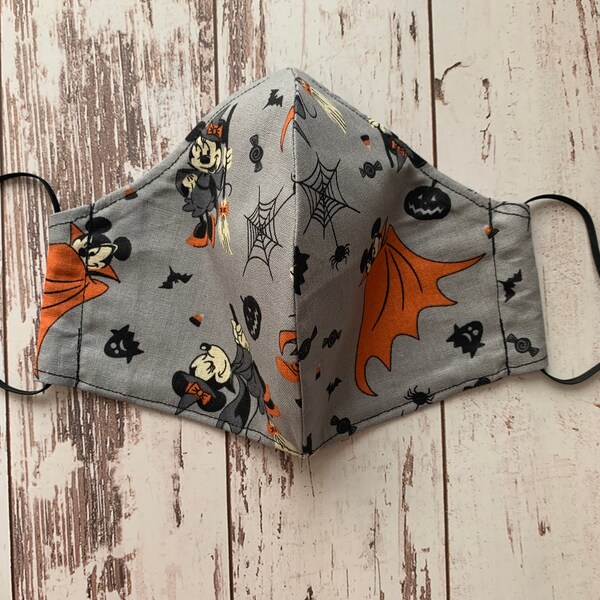 Mickey and Minnie Halloween Face Mask - Etsy