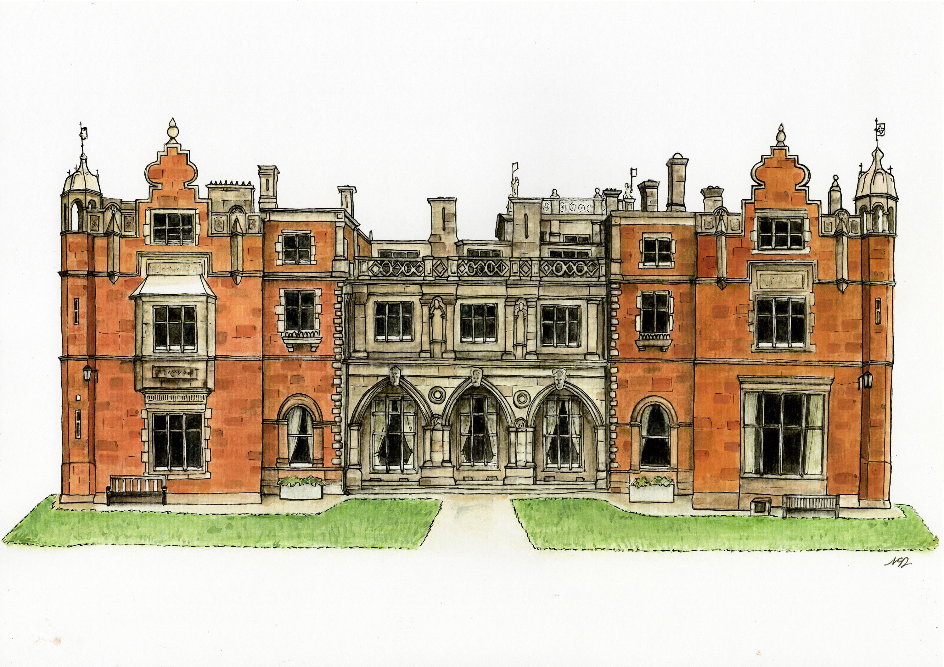 Keele Hall Keele University Graduation Print - Etsy UK