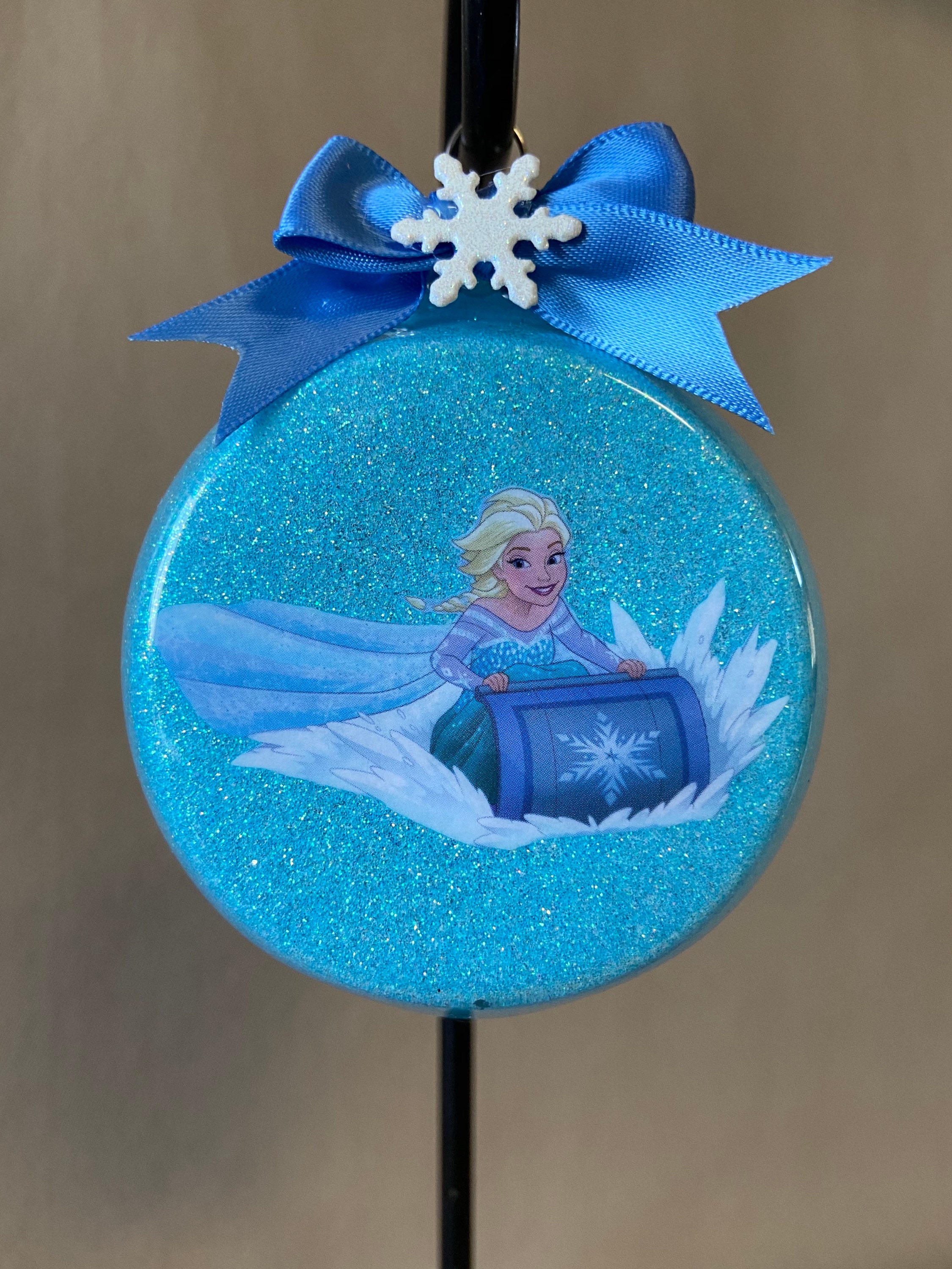 Handmade Frozen Elsa 3 1/2 Acrylic Ball Shaped Christmas | Etsy