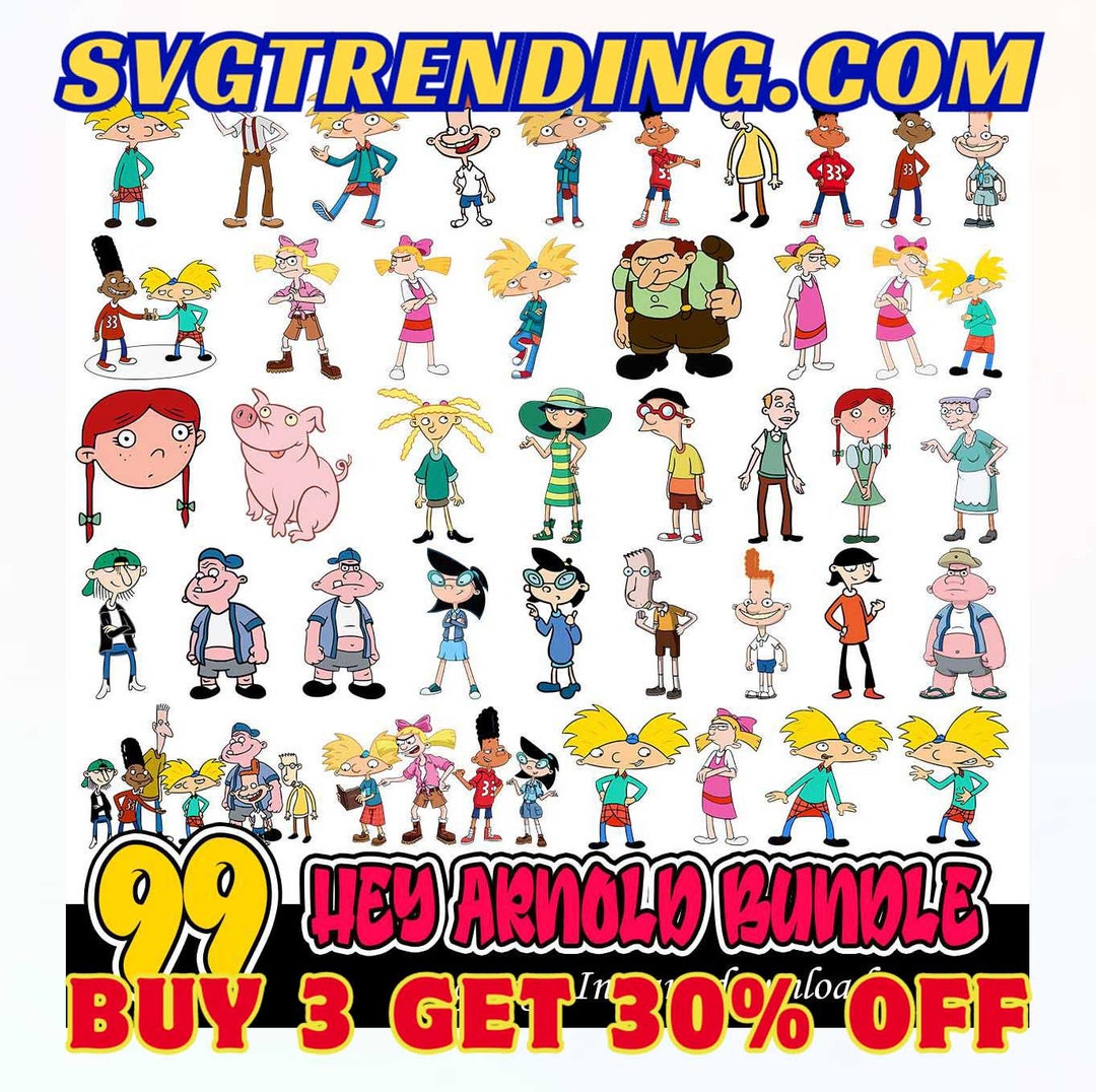 Hey Arnold Svg 90s Cartoon Svg 2000s Cartoon Svg Nickelodeon Svg - Etsy