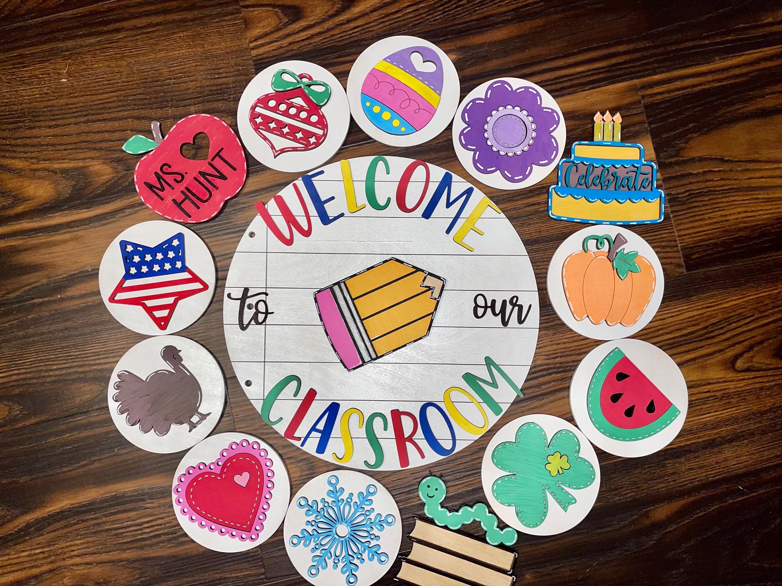 Interchangeable Teacher Door Hanger - Etsy