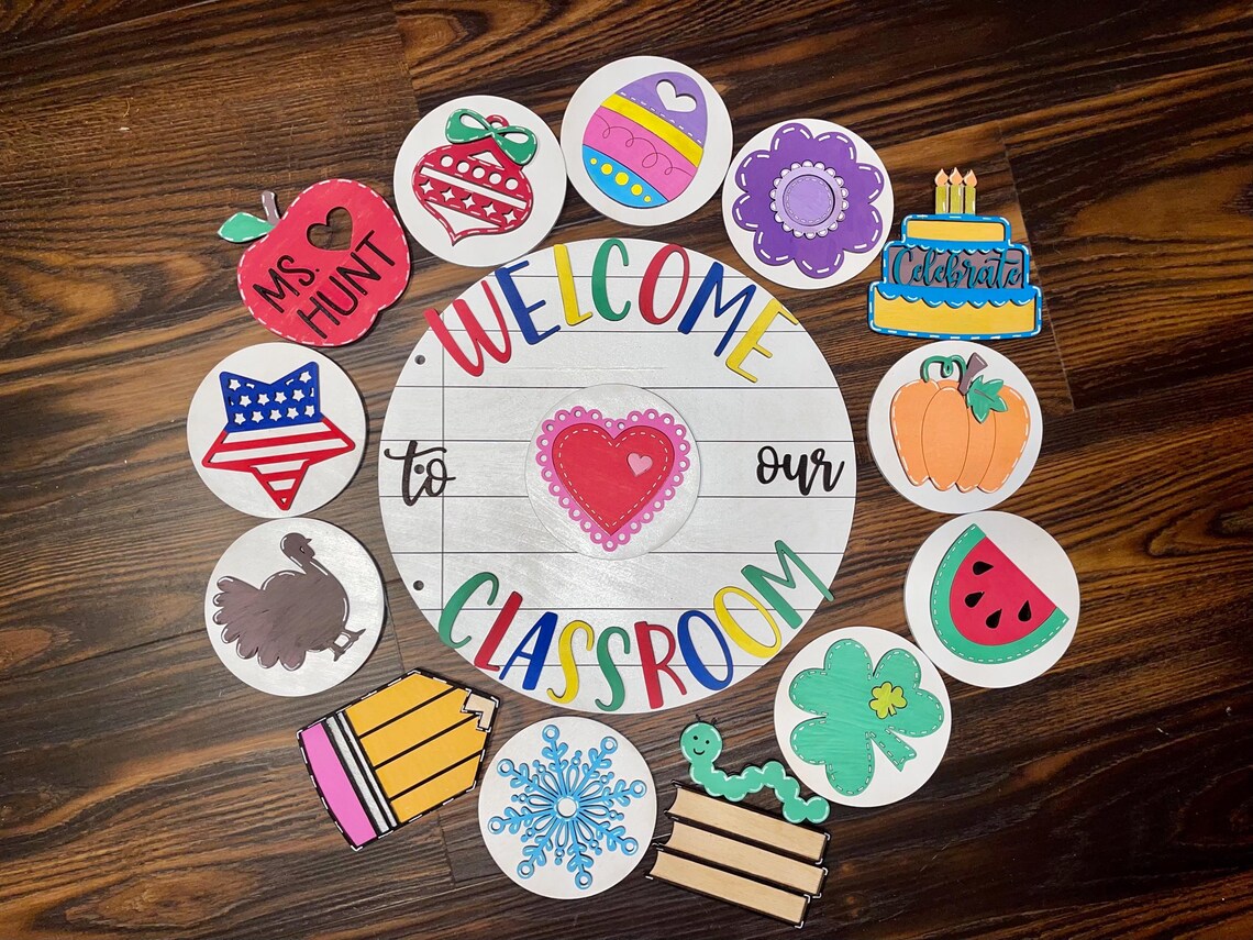 Interchangeable Teacher Door Hanger - Etsy