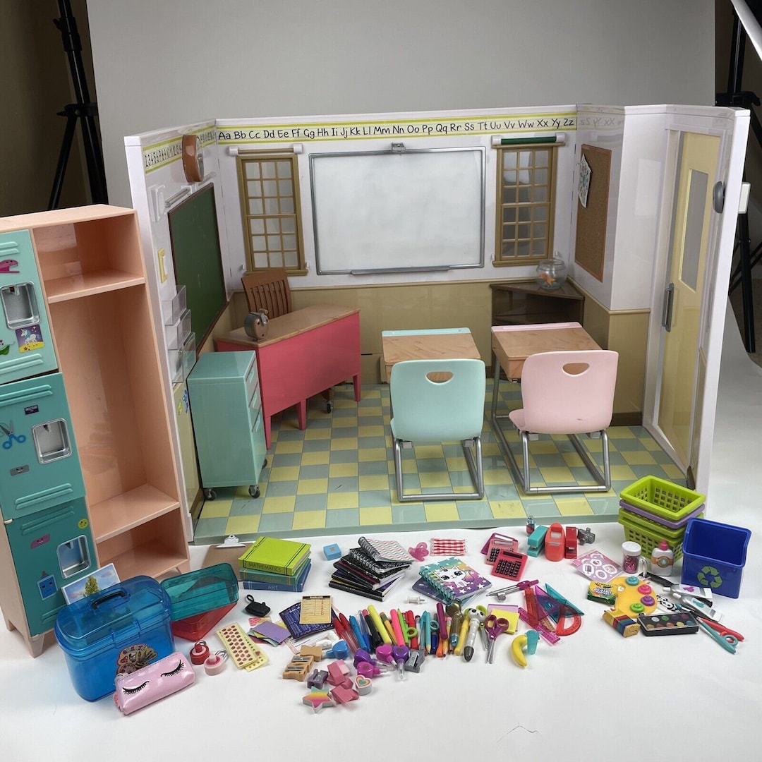 New Our Generation Awesome Academy School Room With Lockers and ...