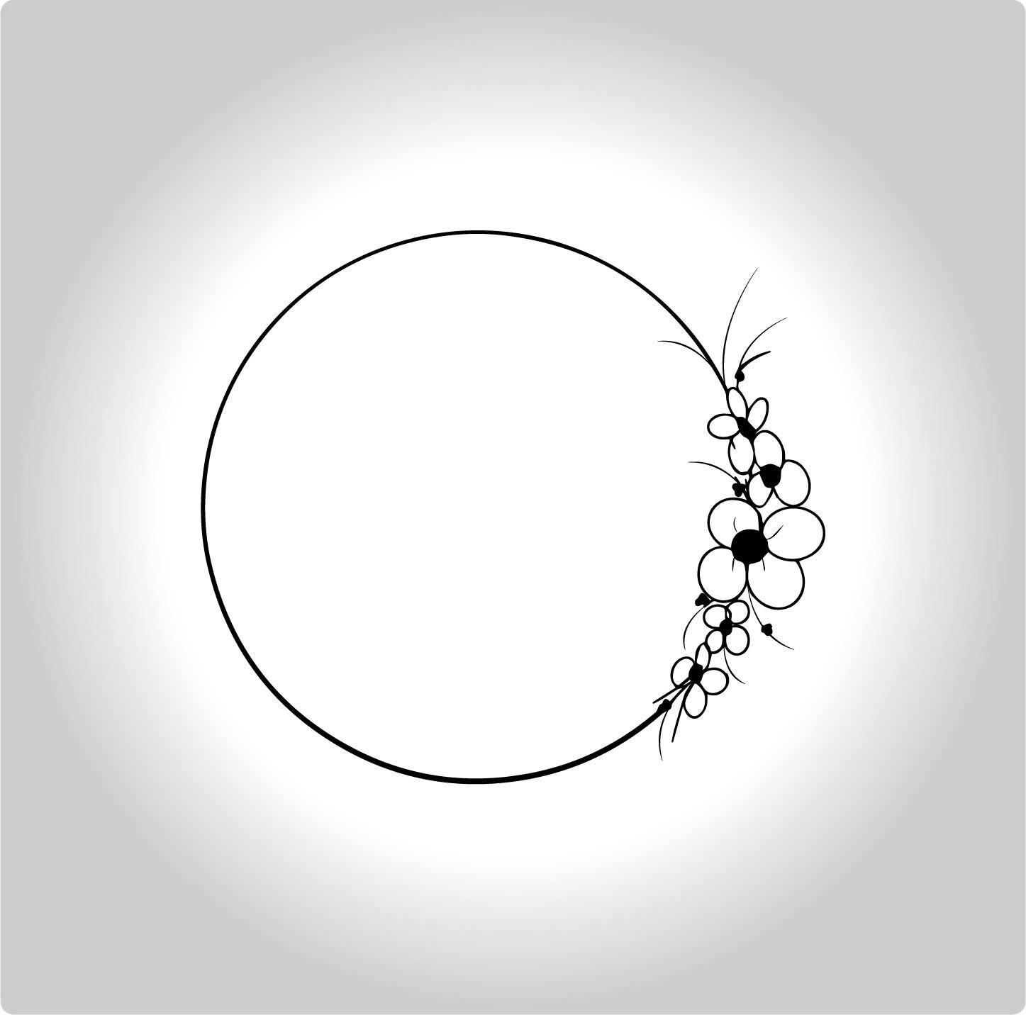 Flower Wreath SVG Cut File, Floral Png Clip Art,floral Wedding Ring ...