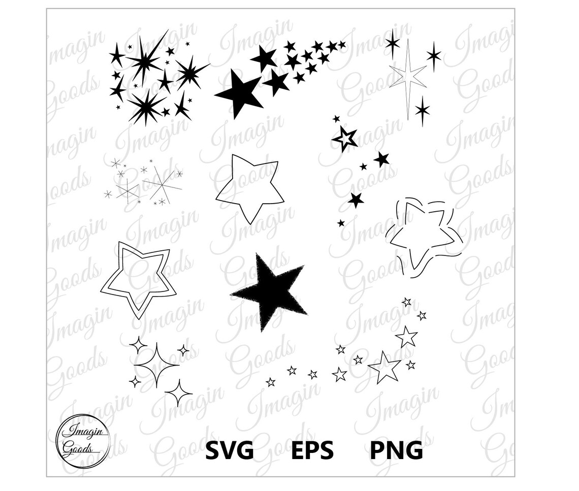 Sky Svg Bundle , Sky Png,sky Eps ,sun Stars Moon Clouds Svg, Png, Eps ...
