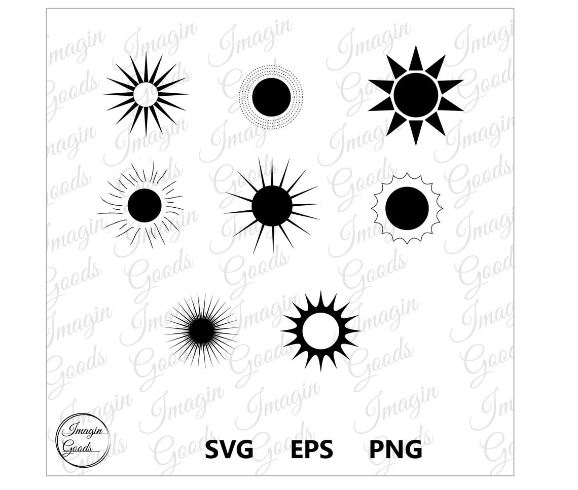 Sky Svg Bundle , Sky Png,sky Eps ,sun Stars Moon Clouds Svg, Png, Eps ...