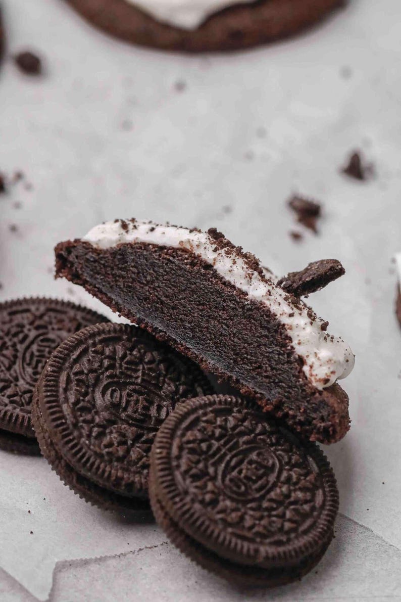 Chocolate Oreo Cookies With Buttercream Frosting - Etsy