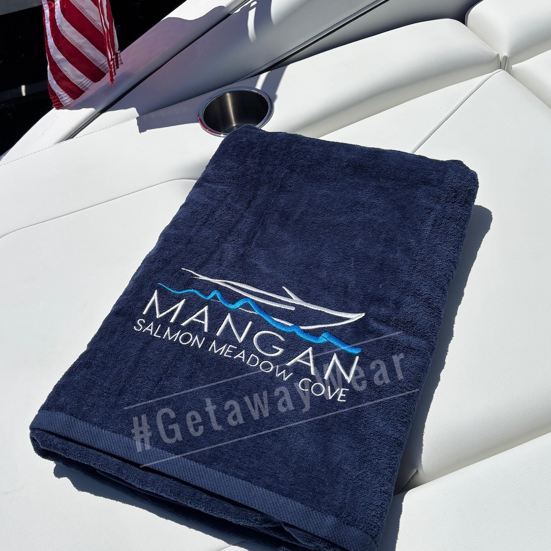 Custom Boat Towel – Personalized Embroidered Towel With Name – Nautical ...