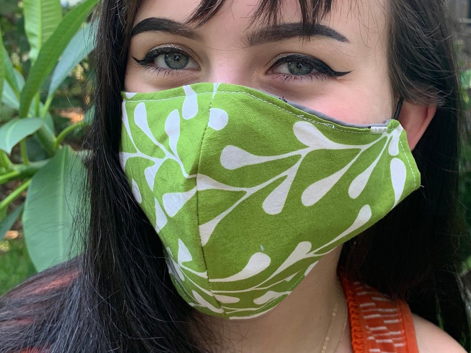 Double Sided Female Adult Mask - Green Ivy - Etsy