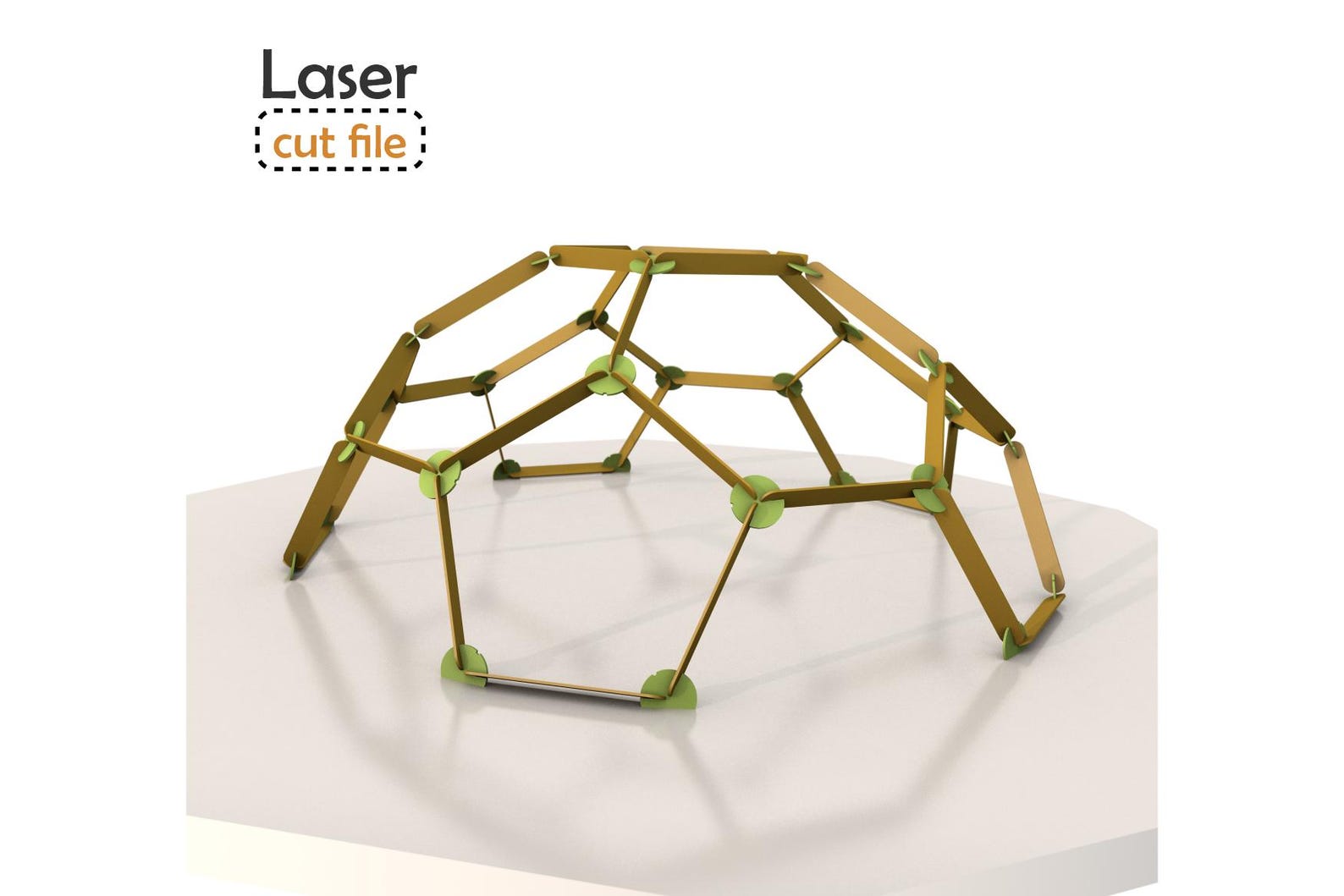 Laser-cut Geodesic Dome Model (truncated Icosahedron) Digital FILE With ...