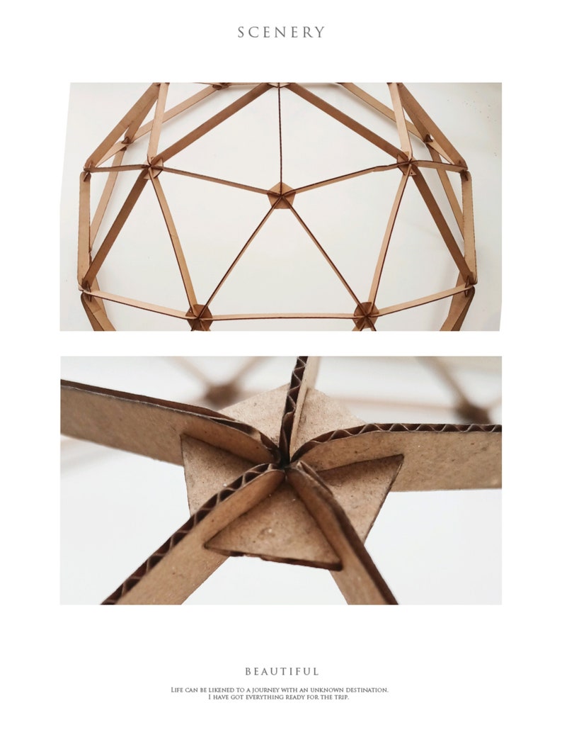 Cardboard Geodesic Dome (icosahedron V2) Model Kit Cut Files – Laser ...