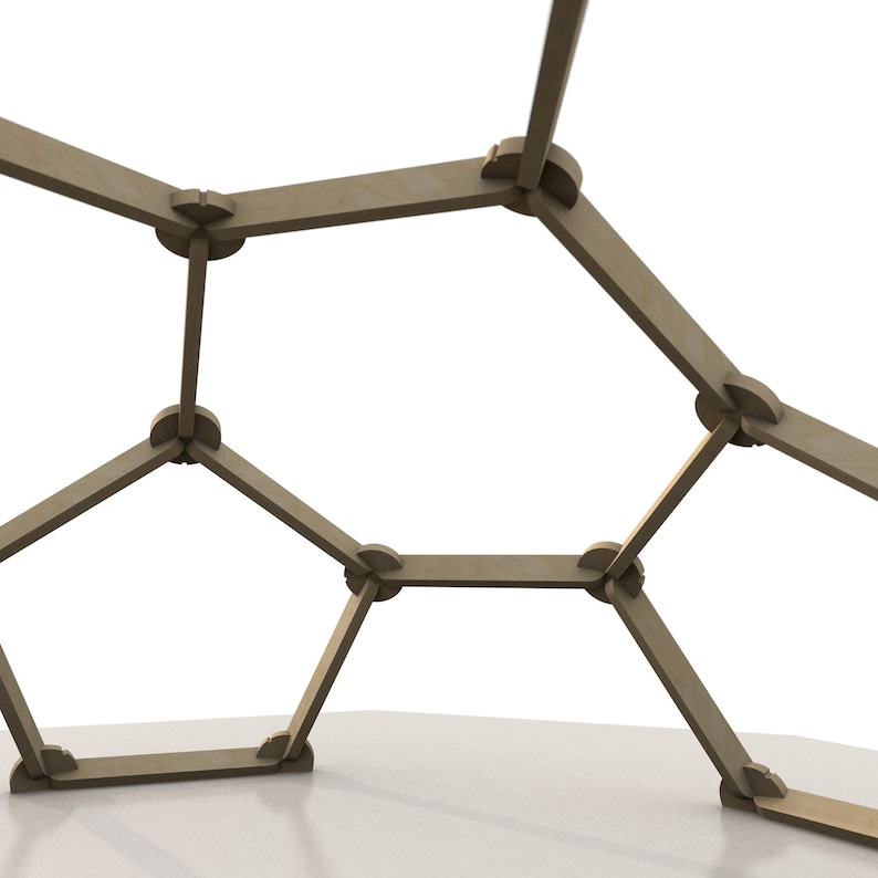 Laser-cut Geodesic Dome Model (truncated Icosahedron) Digital FILE With ...