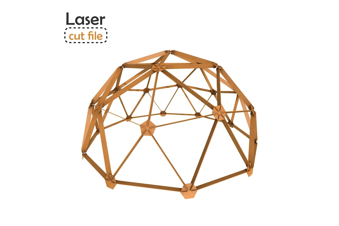 Cardboard Geodesic Dome (icosahedron V2) Model Kit Cut Files – Laser ...