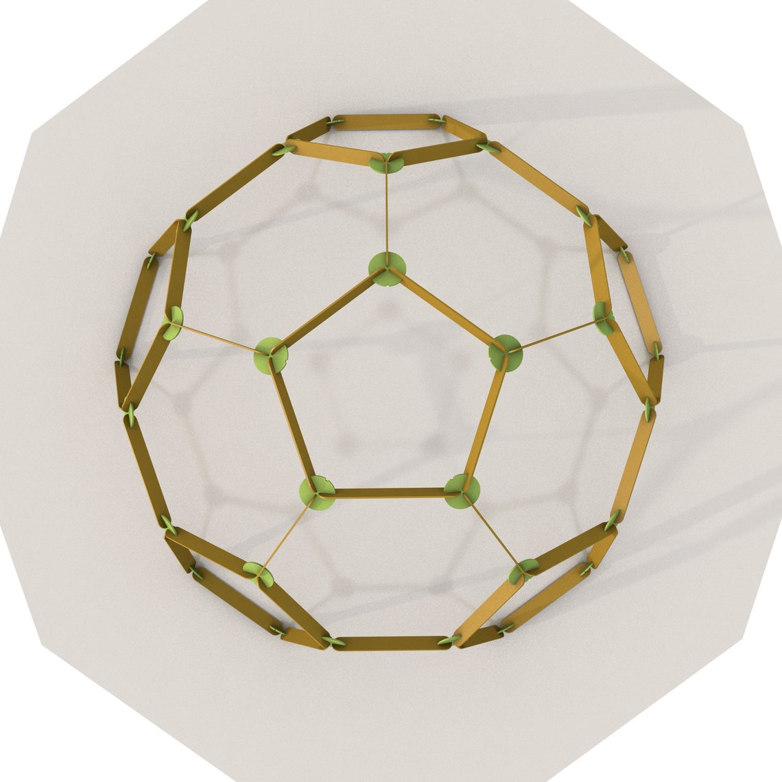 Laser-cut Geodesic Dome Model (truncated Icosahedron) Digital FILE With ...