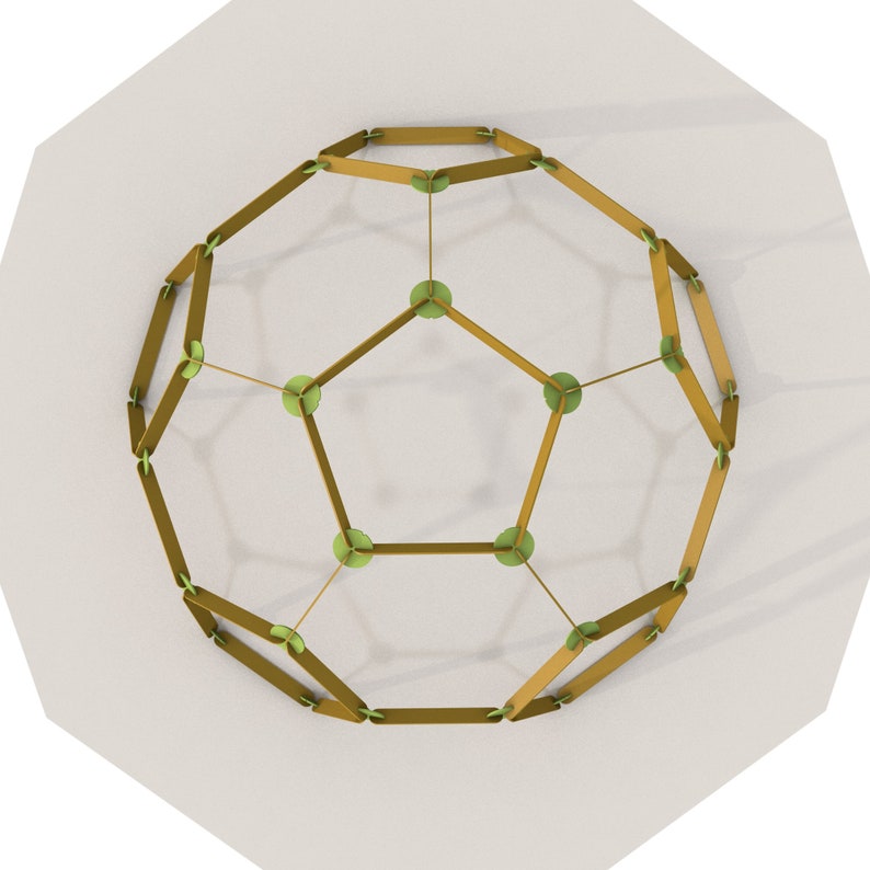 Laser-cut Geodesic Dome Model (truncated Icosahedron) Digital FILE With ...