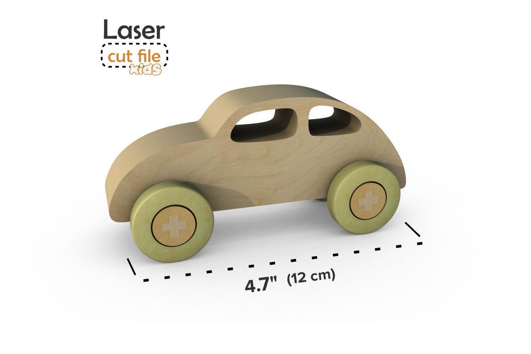 DIY Toy Car SET 1 - Laser Cut File - Easy Assembly, Paintable, 4 Vhicle ...