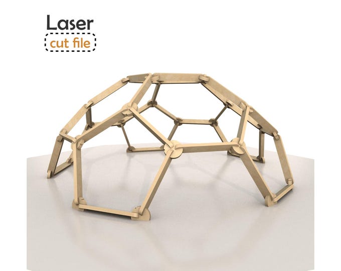 Laser-cut Geodesic Dome Model (truncated Icosahedron) Digital FILE With ...
