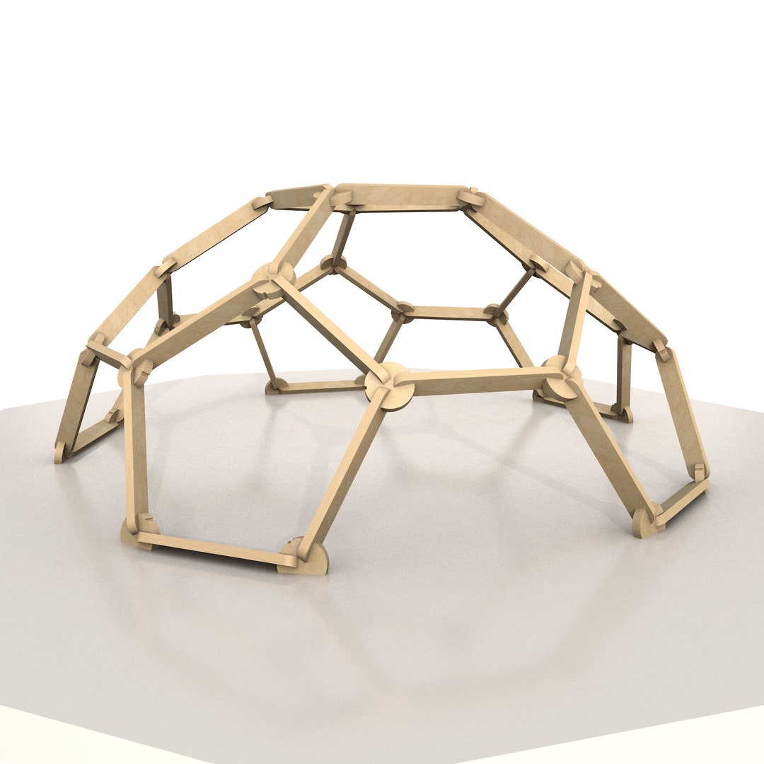 Laser-cut Geodesic Dome Model truncated Icosahedron Digital FILE With ...