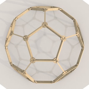 Laser-cut Geodesic Dome Model (truncated Icosahedron) Digital FILE With ...