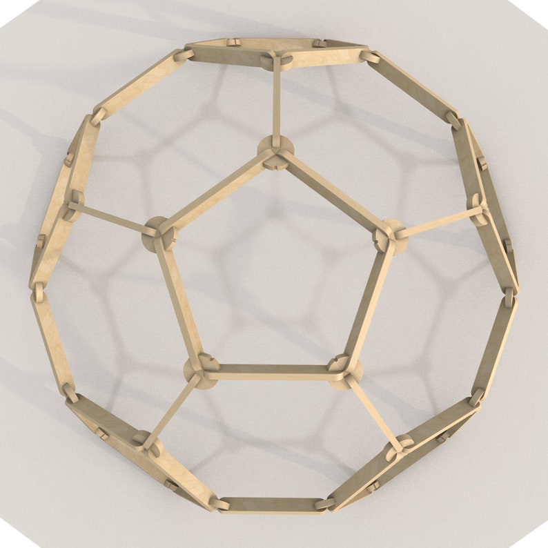 Laser-cut Geodesic Dome Model (truncated Icosahedron) Digital FILE With ...
