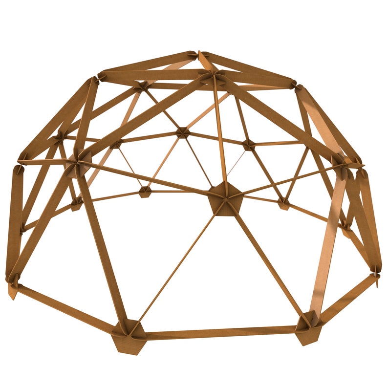 Cardboard Geodesic Dome (icosahedron V2) Model Kit Cut Files – Laser ...