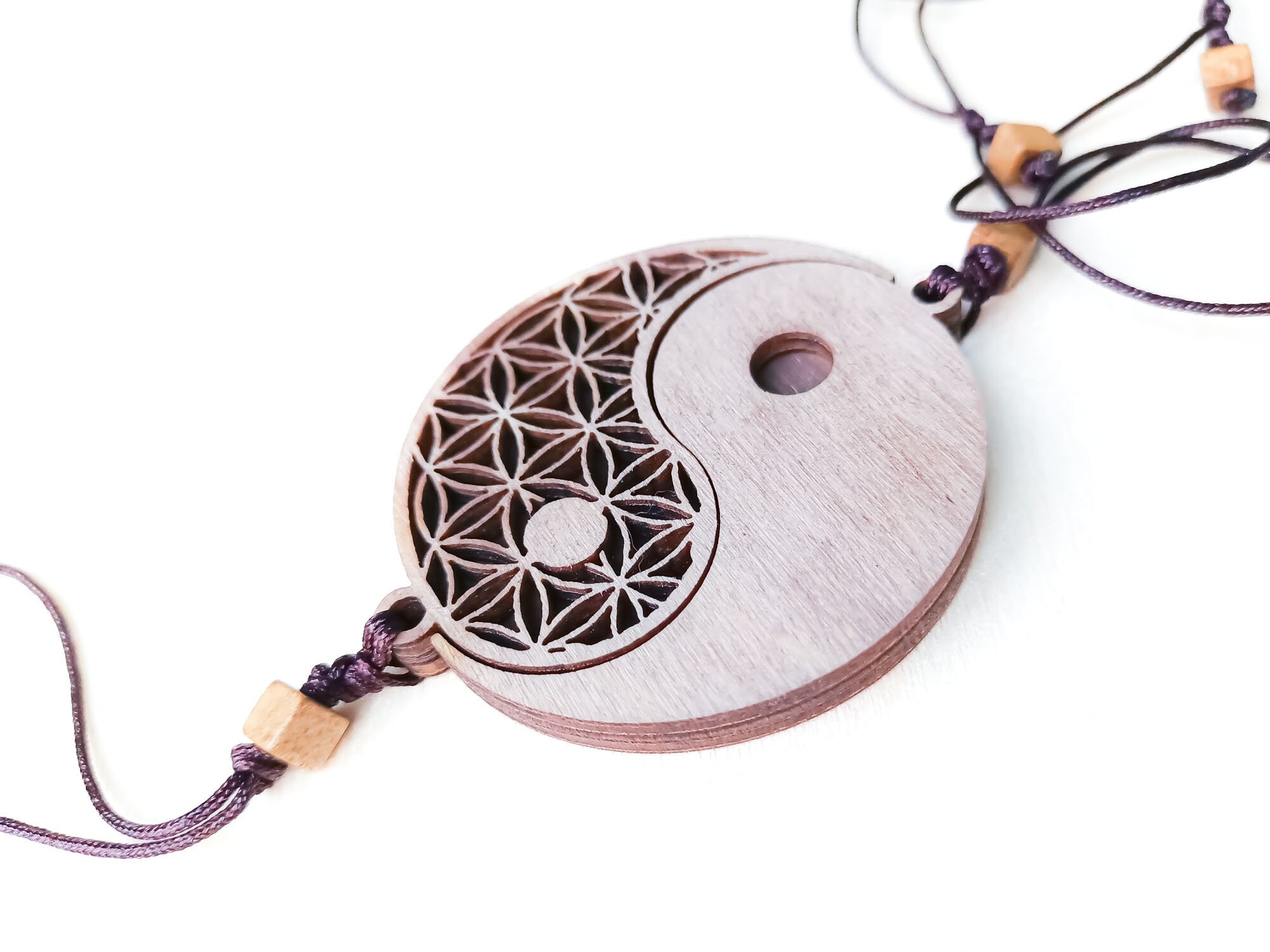 Flower of Life Yin Yang Double Necklace Digital Cut File for CNC ...
