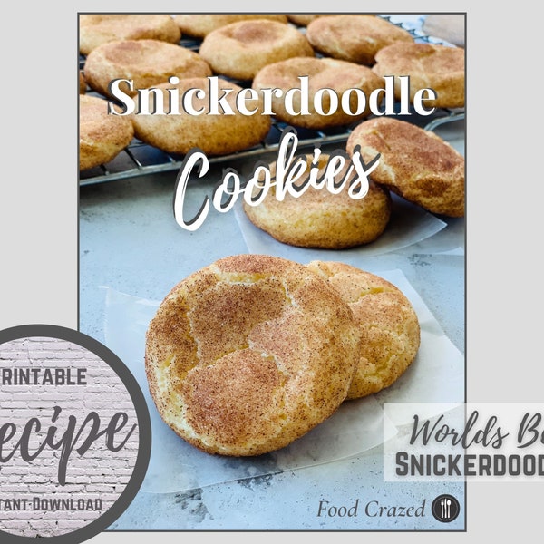 Snickerdoodle Recipe Download - Etsy