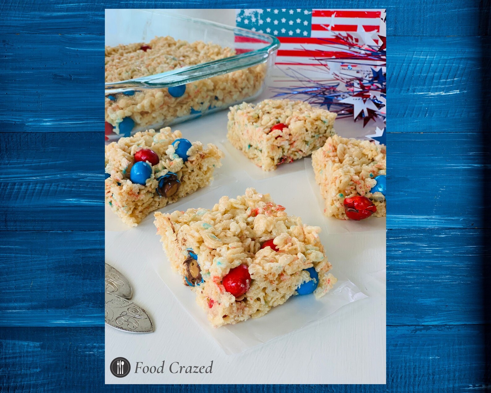 Food Crazed Recipe, Patriotic Rice Crispy Treats, Instant Download, 4th ...