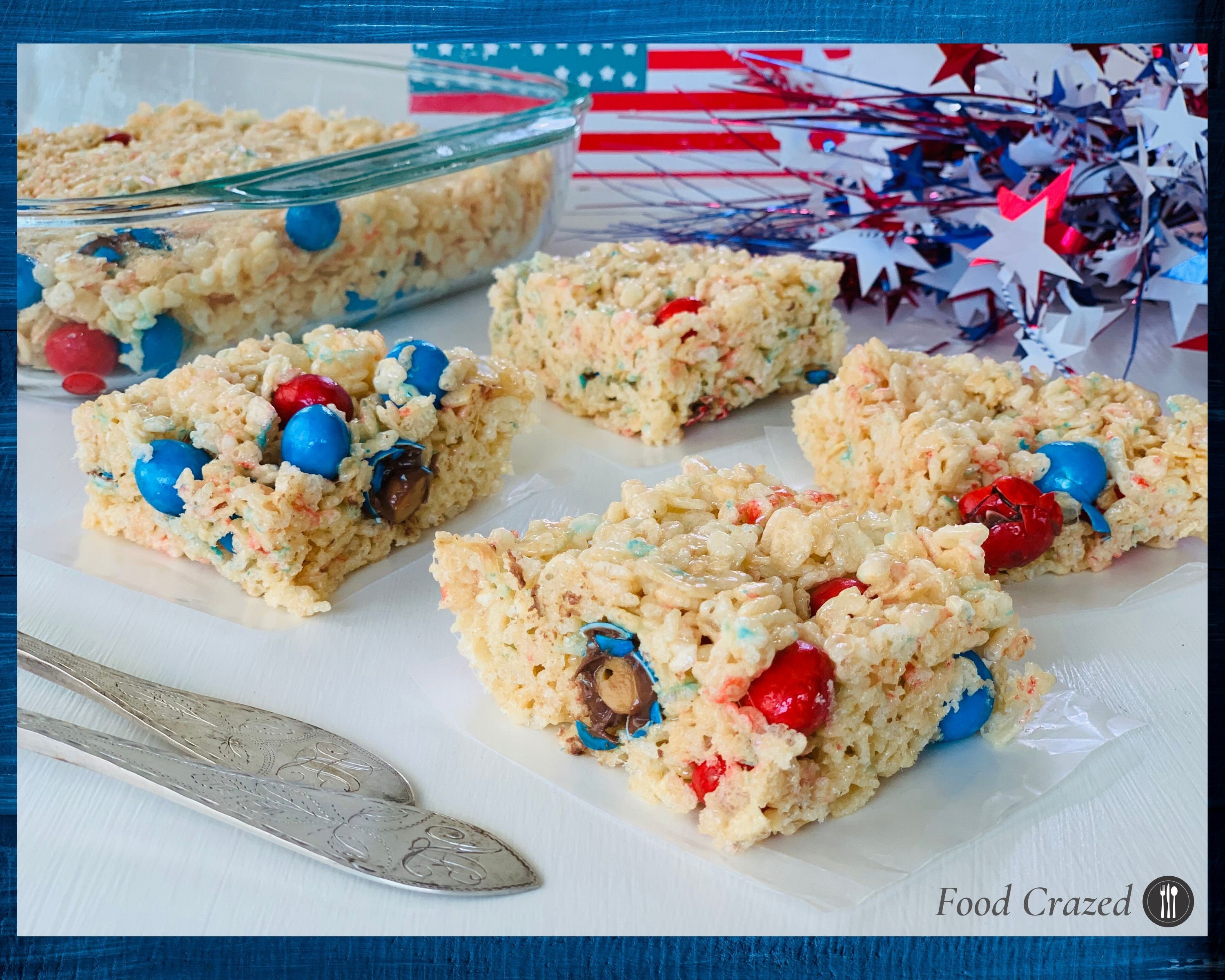 Food Crazed Recipe, Patriotic Rice Crispy Treats, Instant Download, 4th ...
