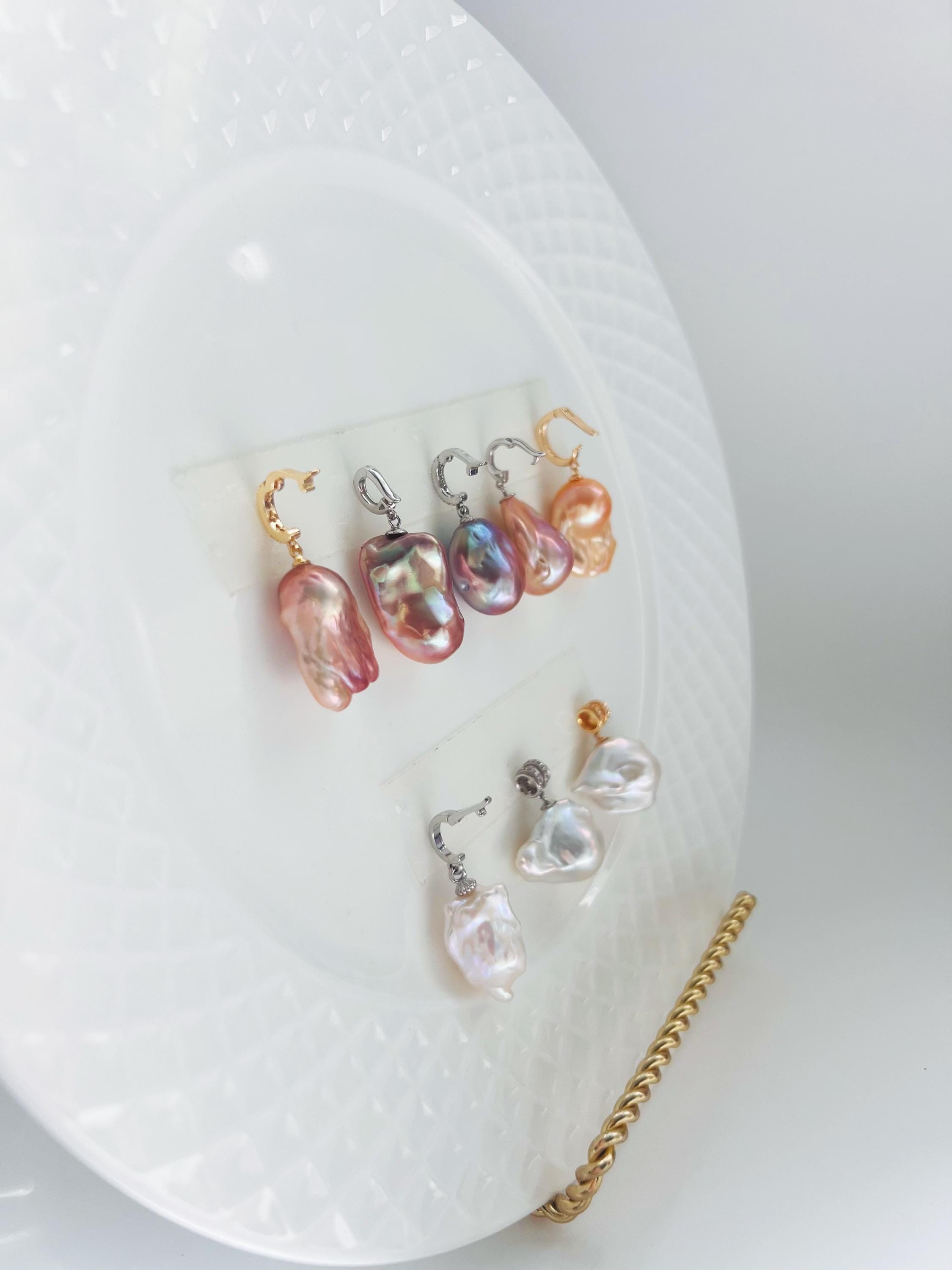 Baroque Fireball Pearl Pendant: Pink Purple Freshwater Pearl Necklace ...