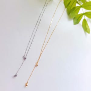 Freshwater Star Moon Pearl Necklace adjustable Minimalist Pearl Y ...