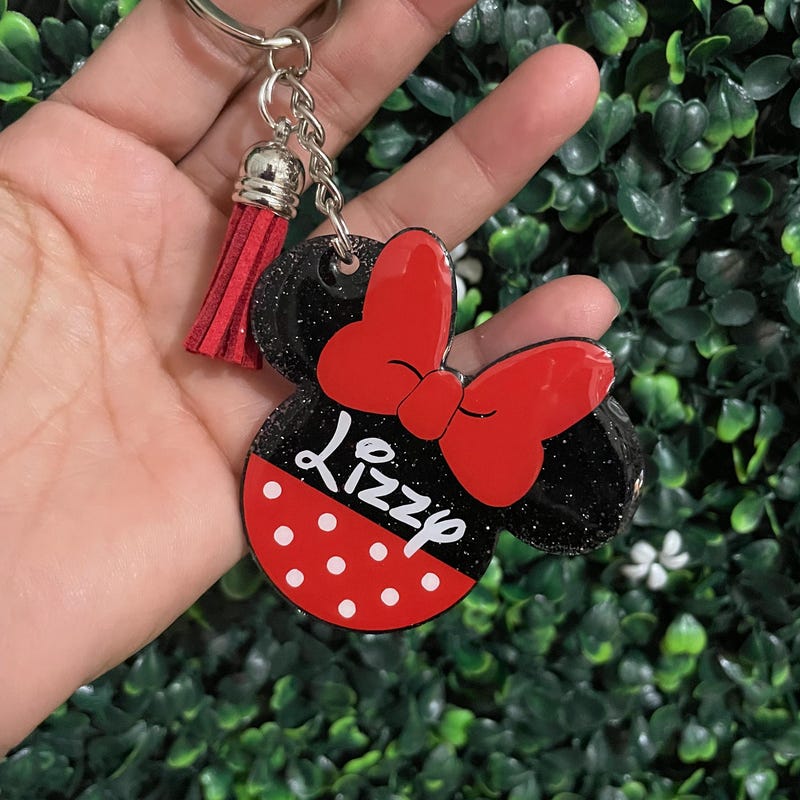 Minnie Mouse Key Chains - Etsy