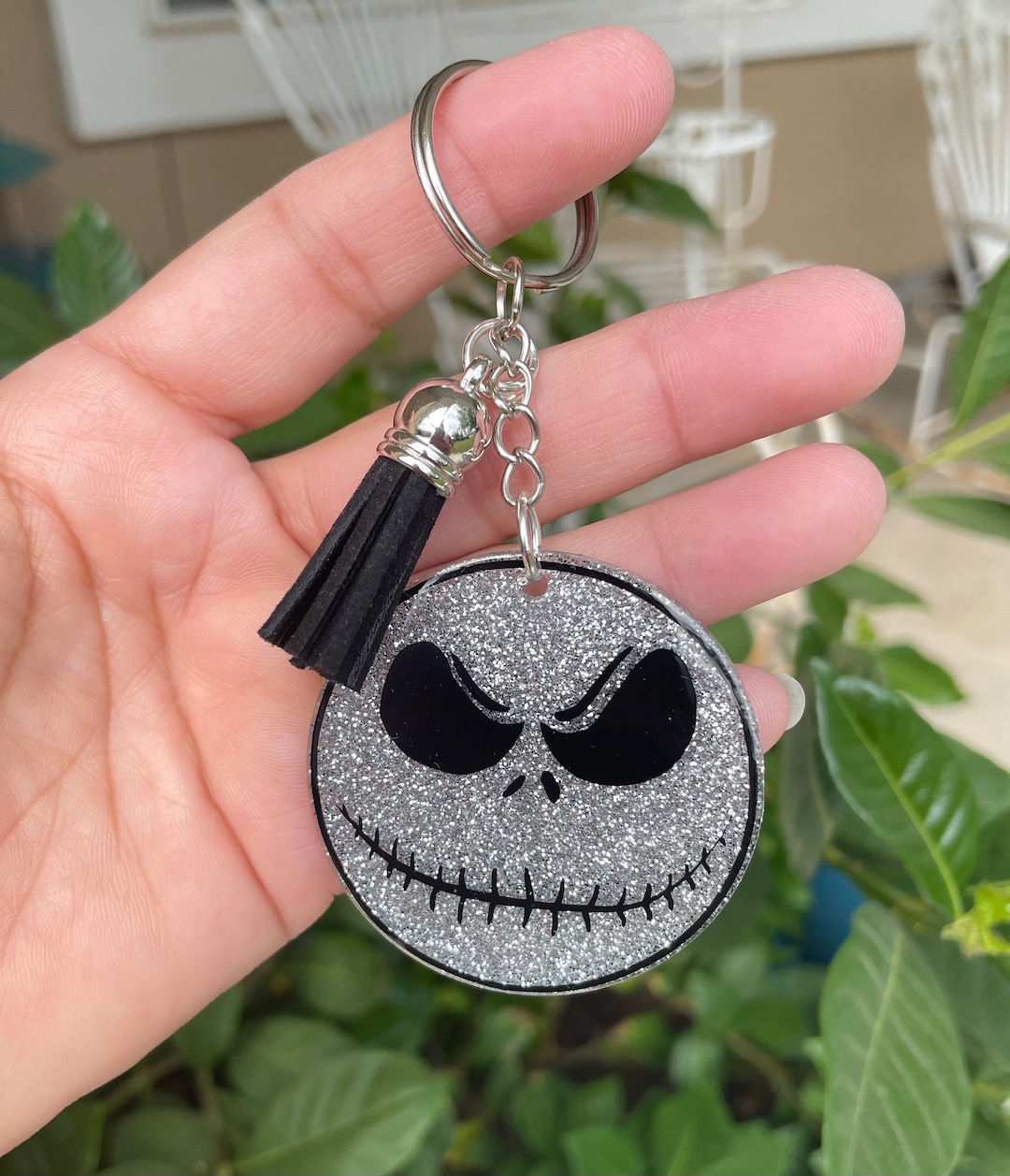 Nightmare Before Christmas Jack Skellington Face Keychain/ Halloween ...