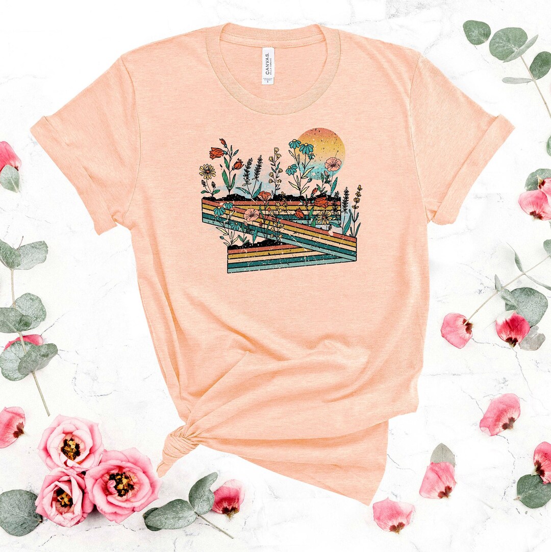 Retro Sunset Shirt - Etsy