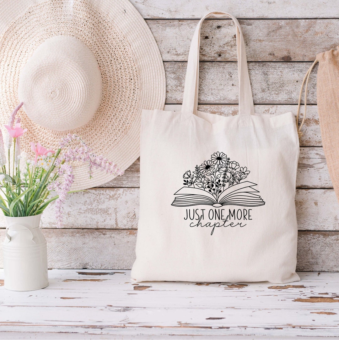 Just Another Chapter Tote Bag, Book Club Tote Bag, Aesthetic Bag ...