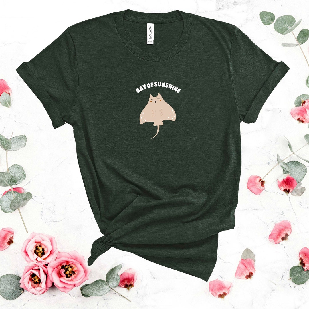 Ray of Sunshine Stingray Tshirt , Manta Ray Tee for Vacation, Fun Shirt ...