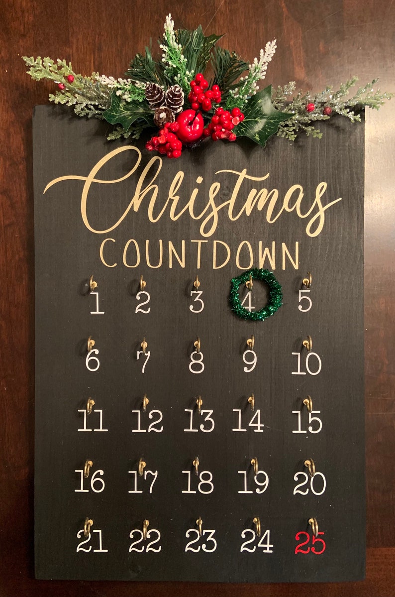 Christmas Countdown Sign - Etsy