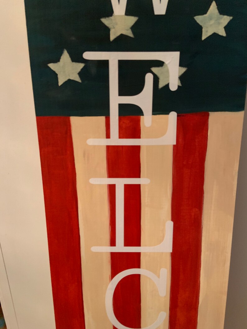 Patriotic American Flag USA Welcome Sign - Etsy