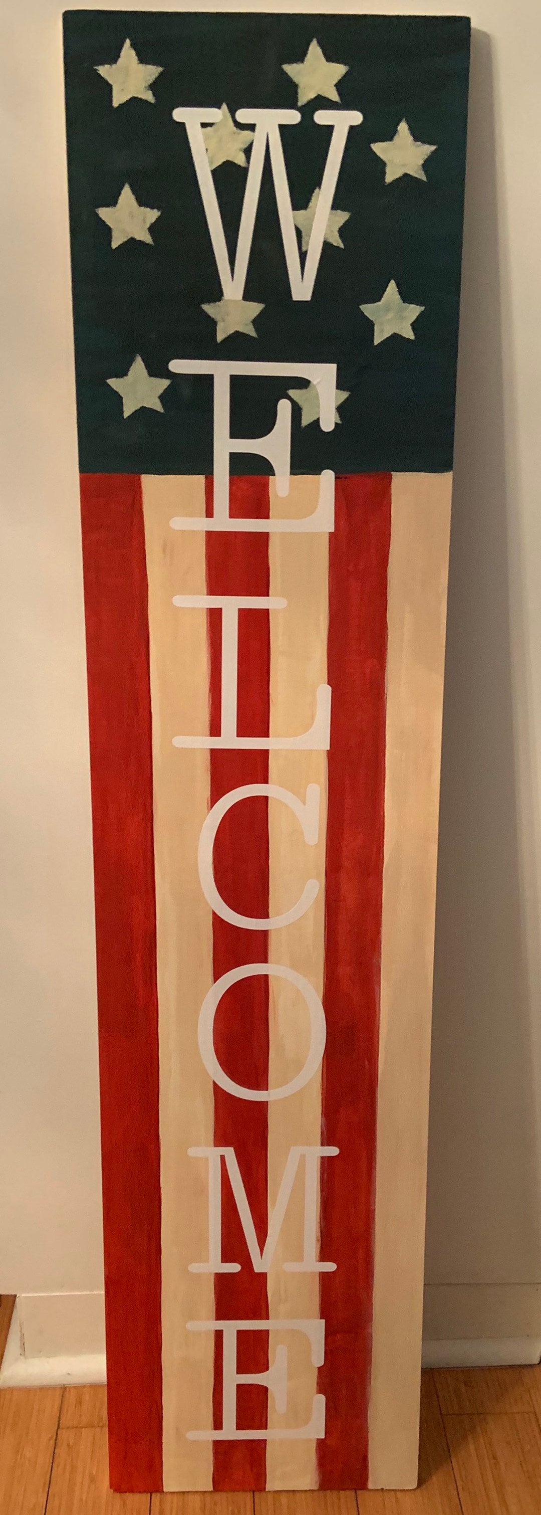 Patriotic American Flag USA Welcome Sign - Etsy